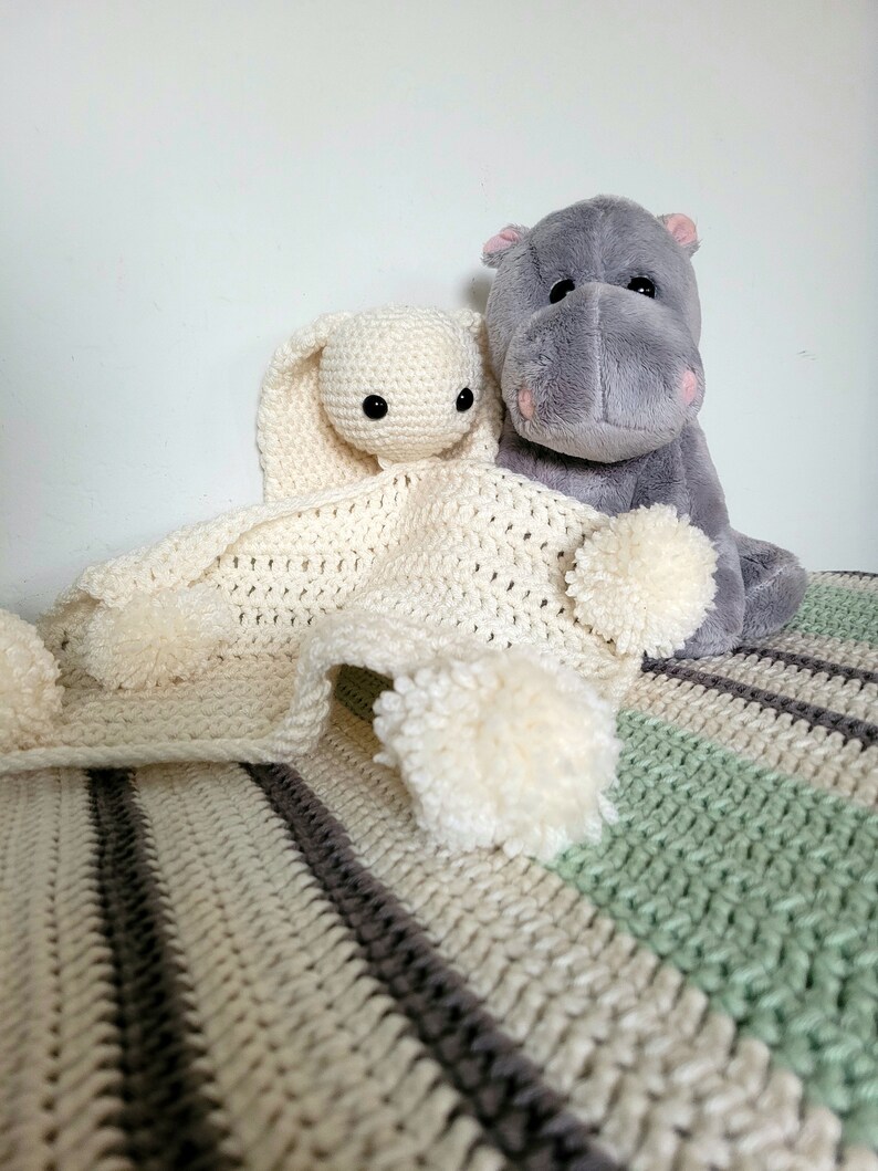 Boho Bunny Lovey Crochet PDF Baby Security Blanket Amigurumi Comforter ...