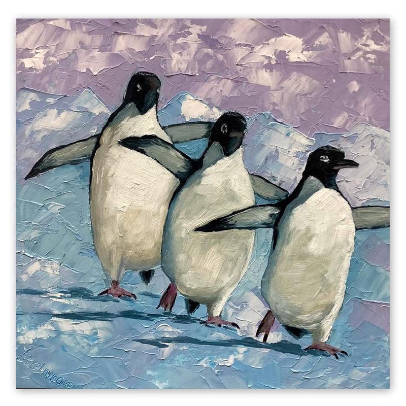 Penguin Painting - Etsy