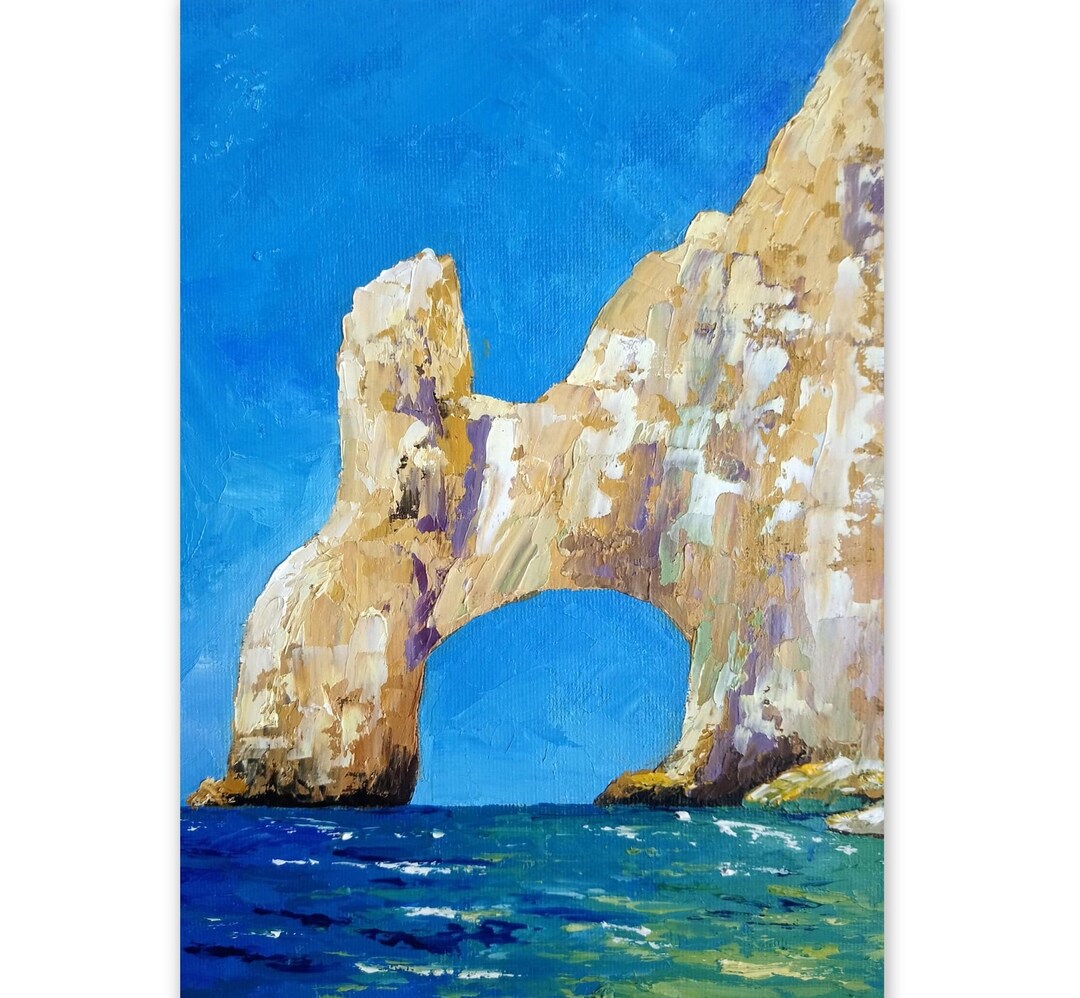 Cabo San Lucas Painting Original Art 7 X 9 Rock Mexico Beach Gift ...