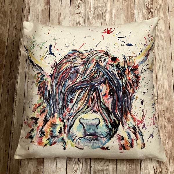 Highland Cow Cushion - Etsy UK