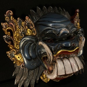 Celuluk Wooden Mask Balinese Calonarang Mask Bali Wood Wall Art Decor ...