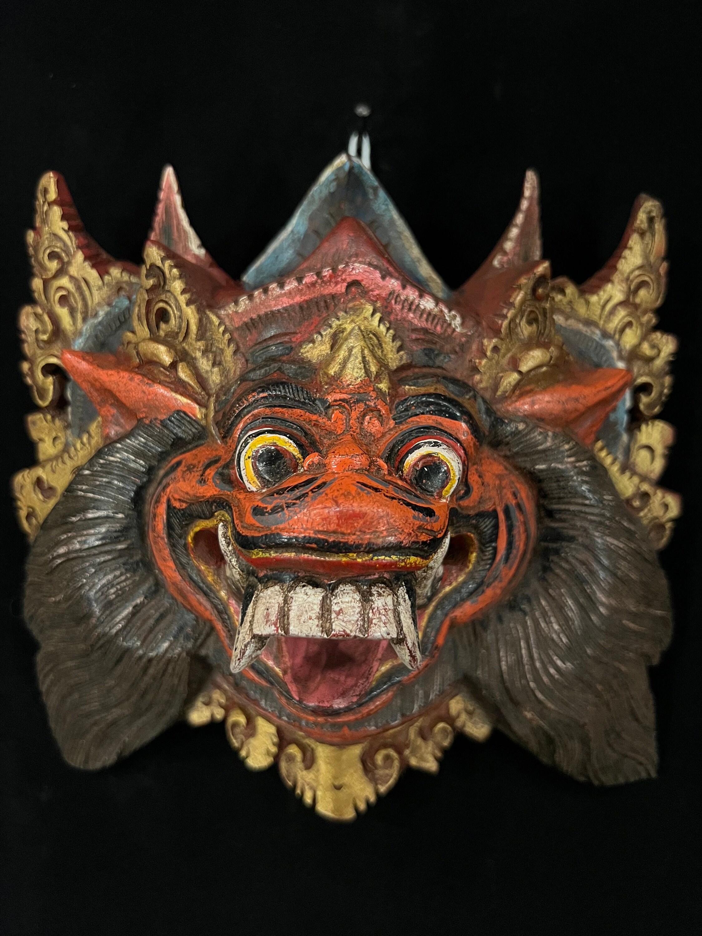 Sugriva Wooden Mask King Monkey Animal Statue Miniature - Etsy