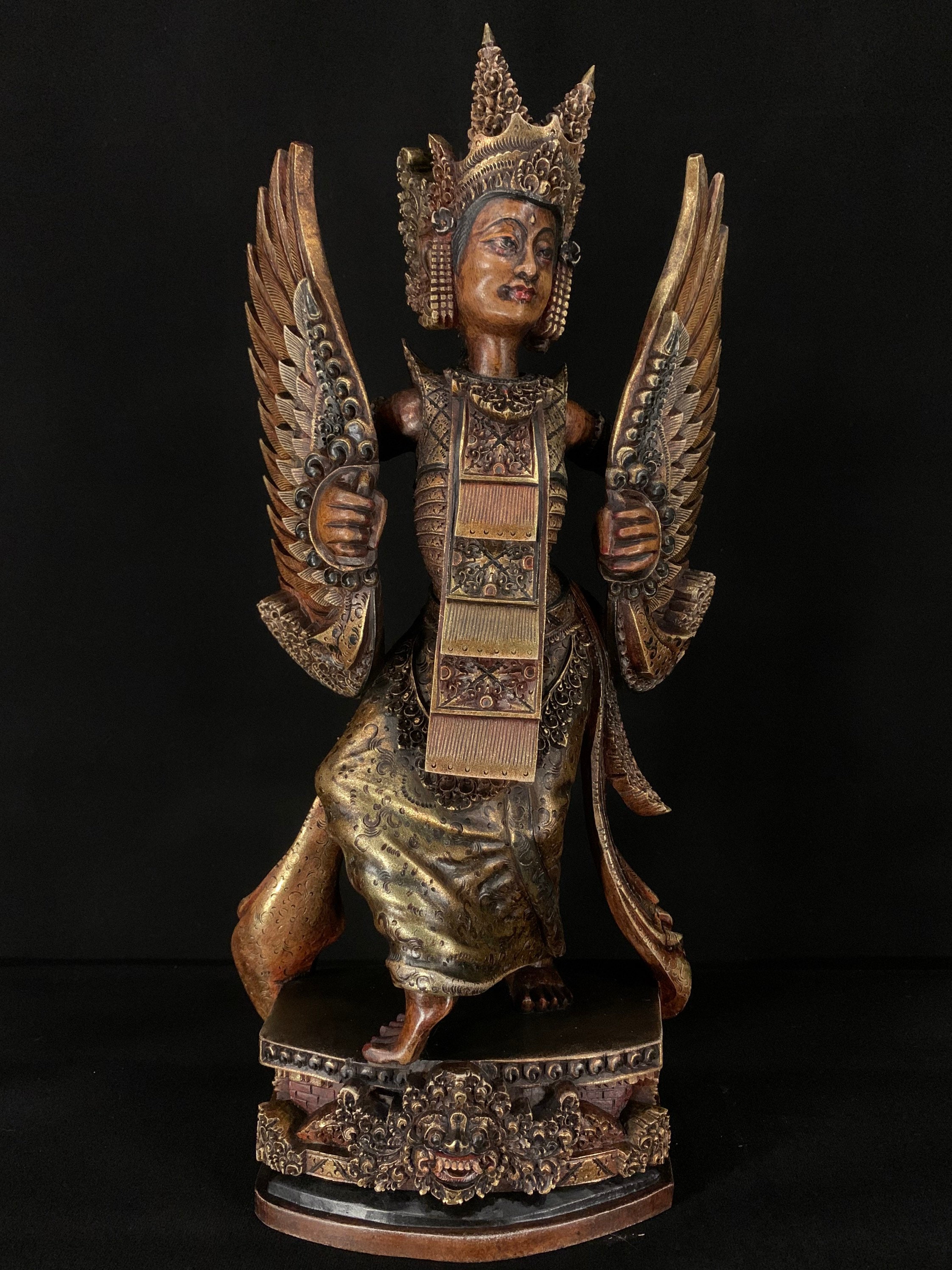Balinese Dancer, Vintage Bali Legong Dancer, Wooden Statue, Hand ...