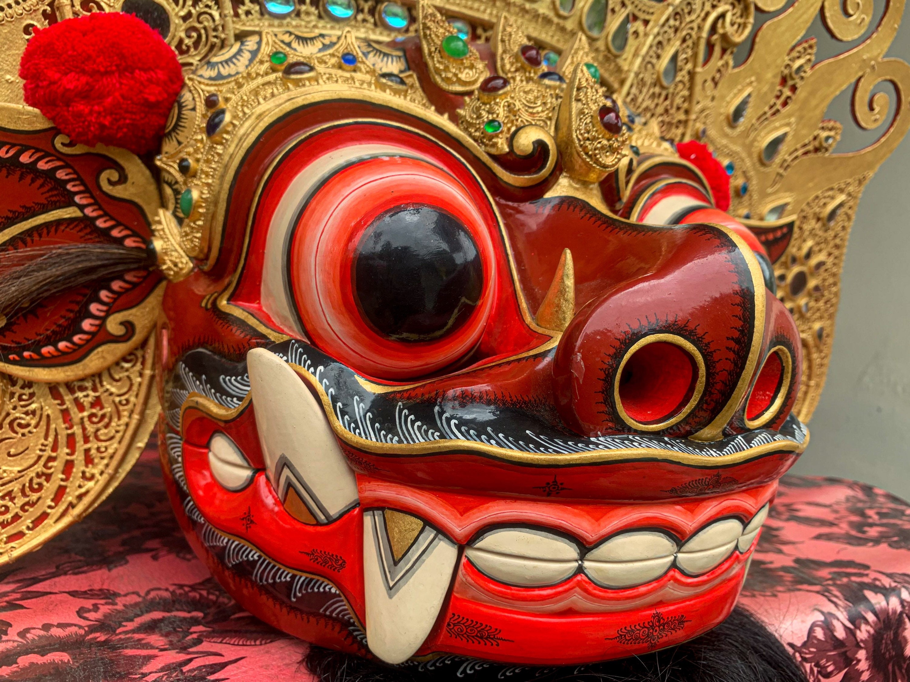 Barong Mask Wooden Barong Bali Mask Balinese Barong Hand - Etsy