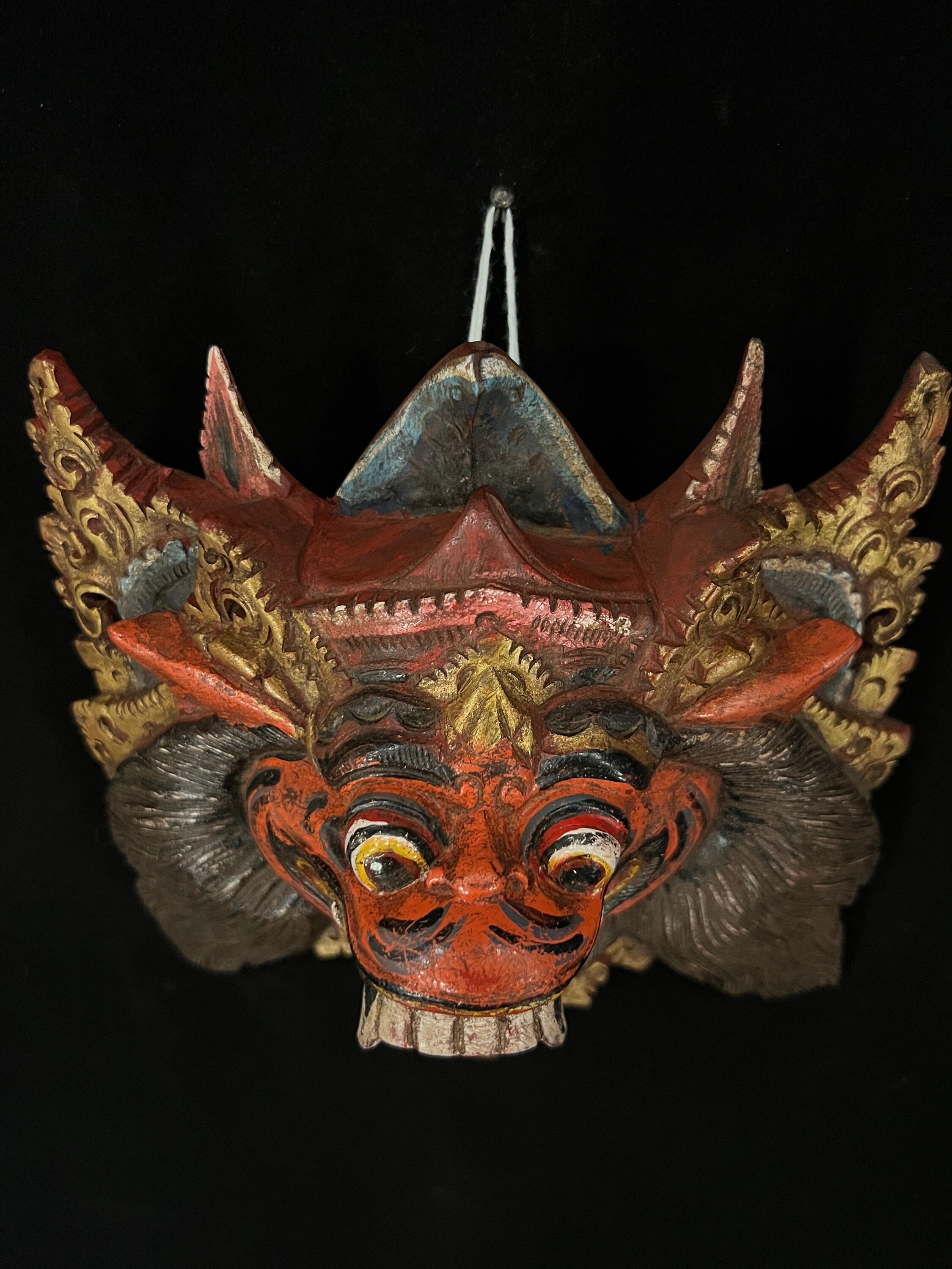 Sugriva Wooden Mask King Monkey Animal Statue Miniature - Etsy