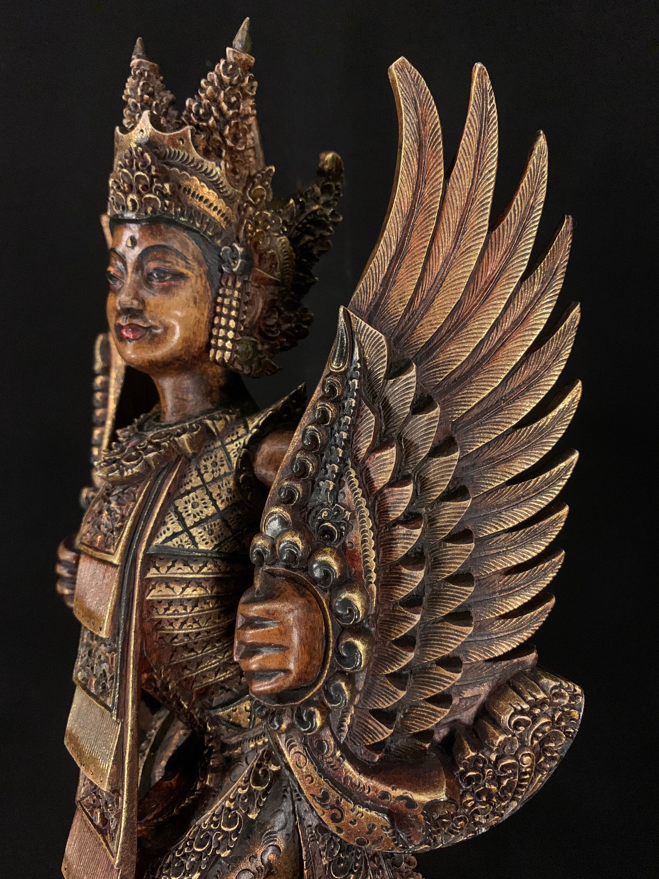 Balinese Dancer, Vintage Bali Legong Dancer, Wooden Statue, Hand ...