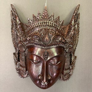 Dewi Sri Wooden Mask Devi Sri Limited Edition Balinese - Etsy