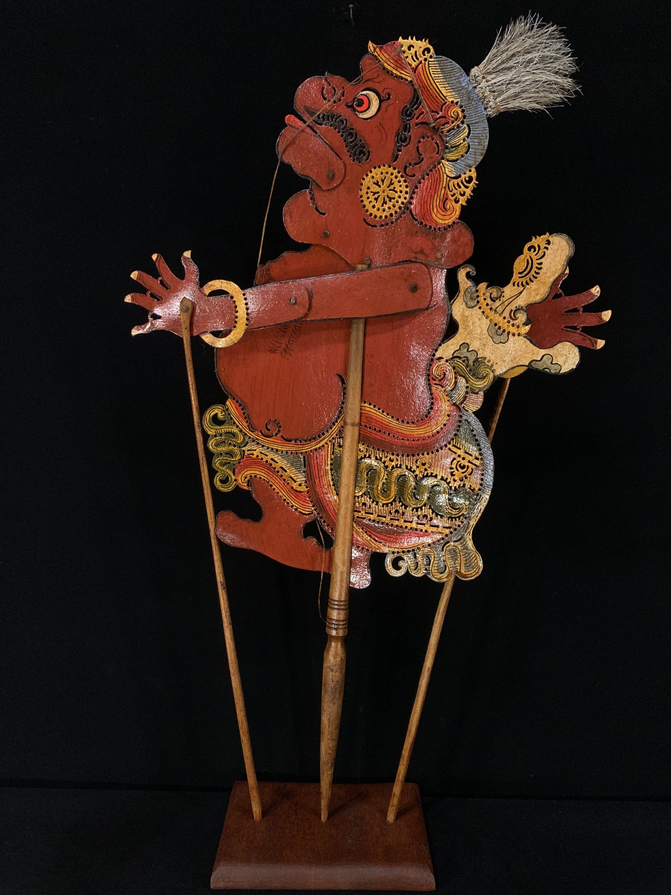 Vintage Balinese Wayang Kulit Puppet, Shadow Theater Decor (21x8 ...