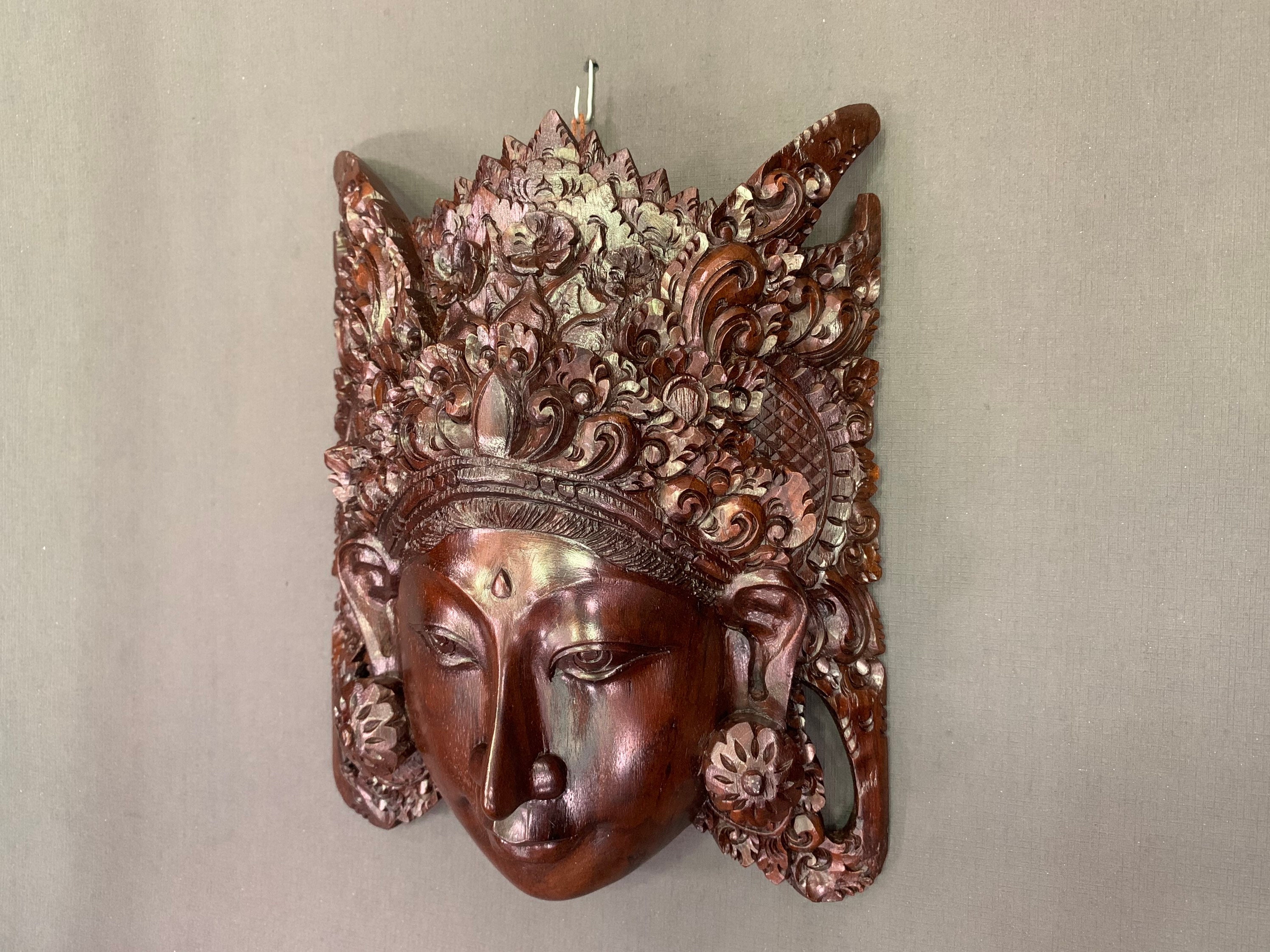 Dewi Sri Wooden Mask Devi Sri Limited Edition Balinese - Etsy
