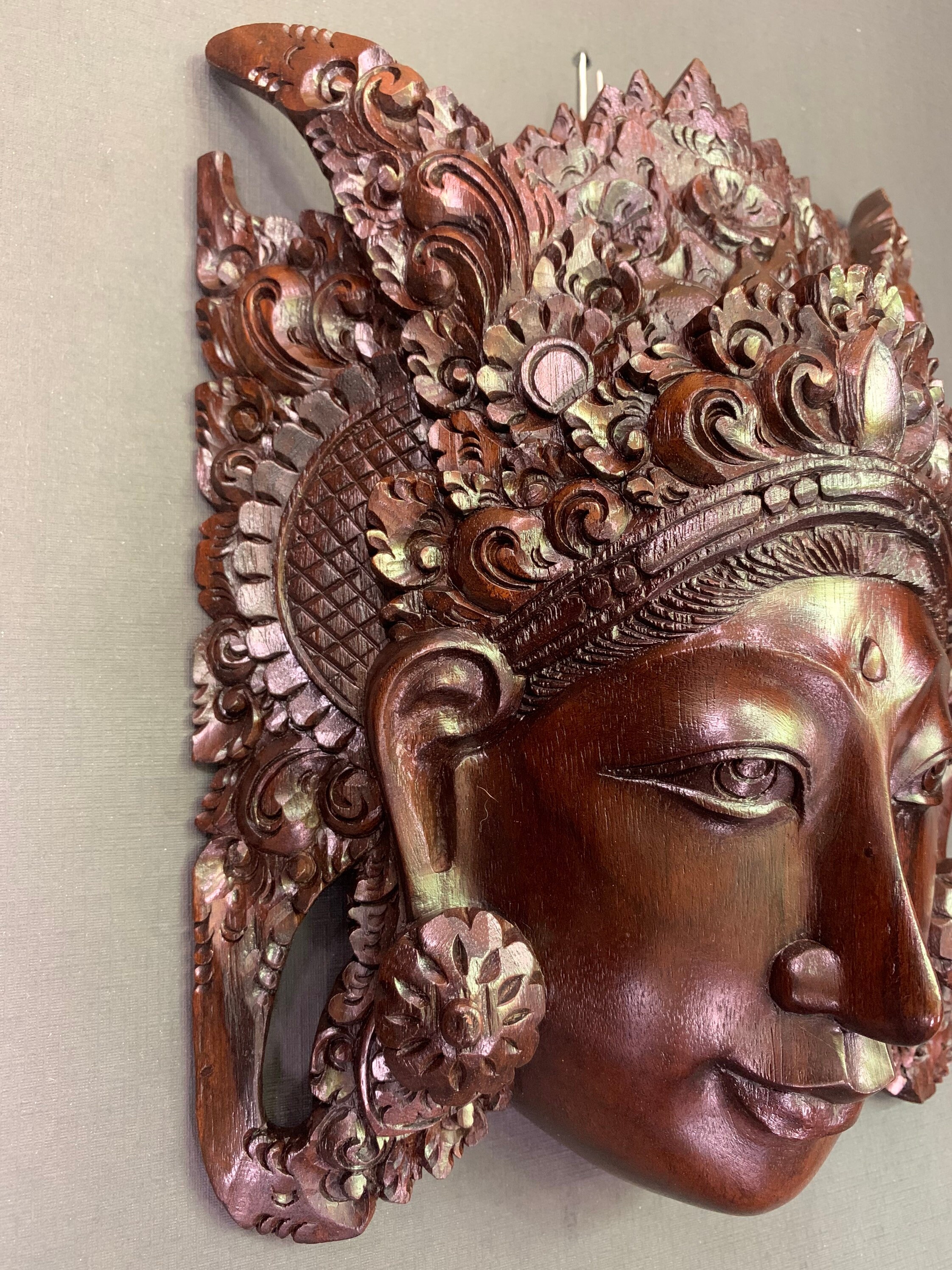 Dewi Sri Wooden Mask Devi Sri Limited Edition Balinese - Etsy