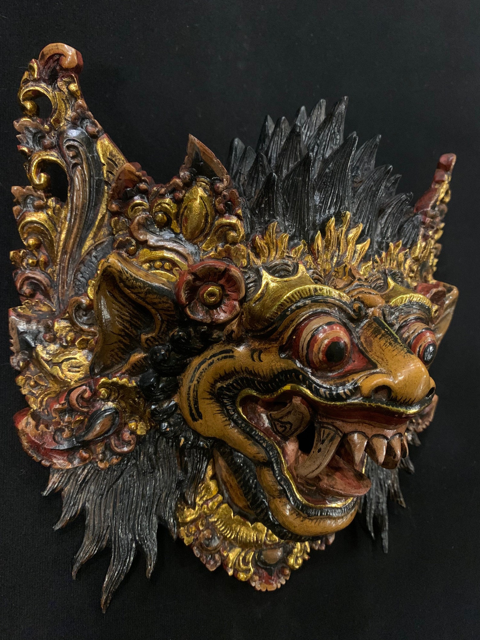 Antique Narasimha Bali Wooden Mask Balinese Lion Wood - Etsy