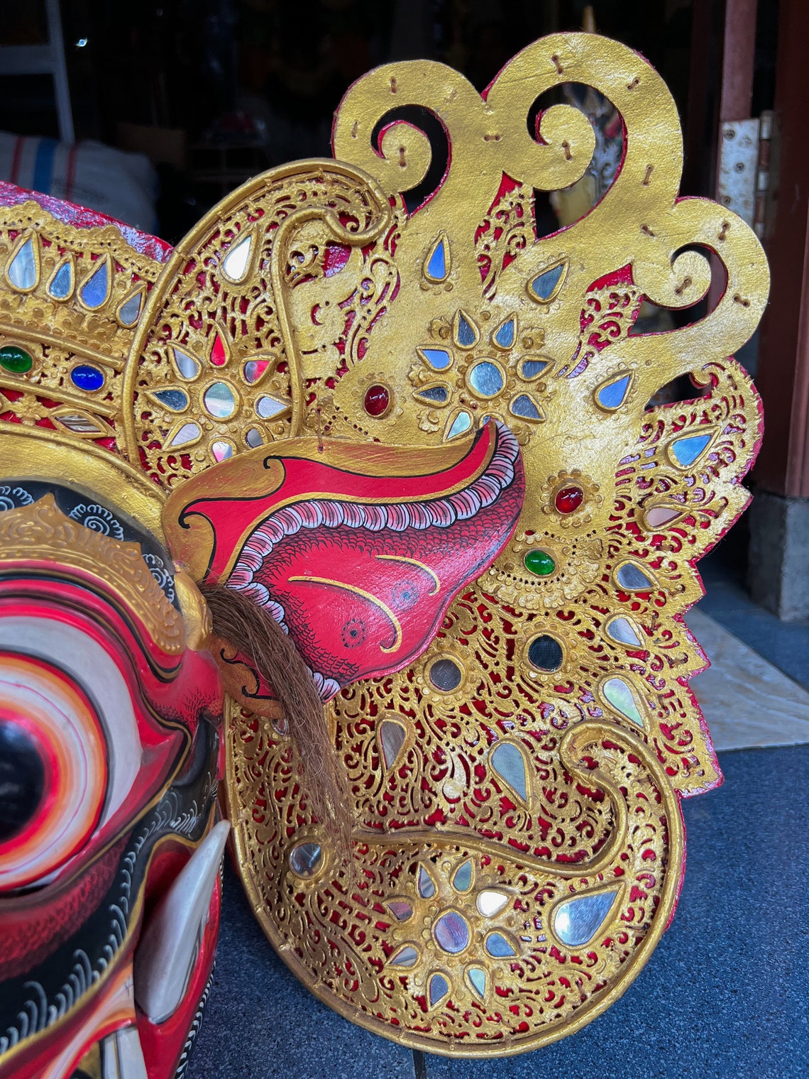 Barong Mask Wooden Barong Bali Mask Balinese Barong Hand Carved Barong ...