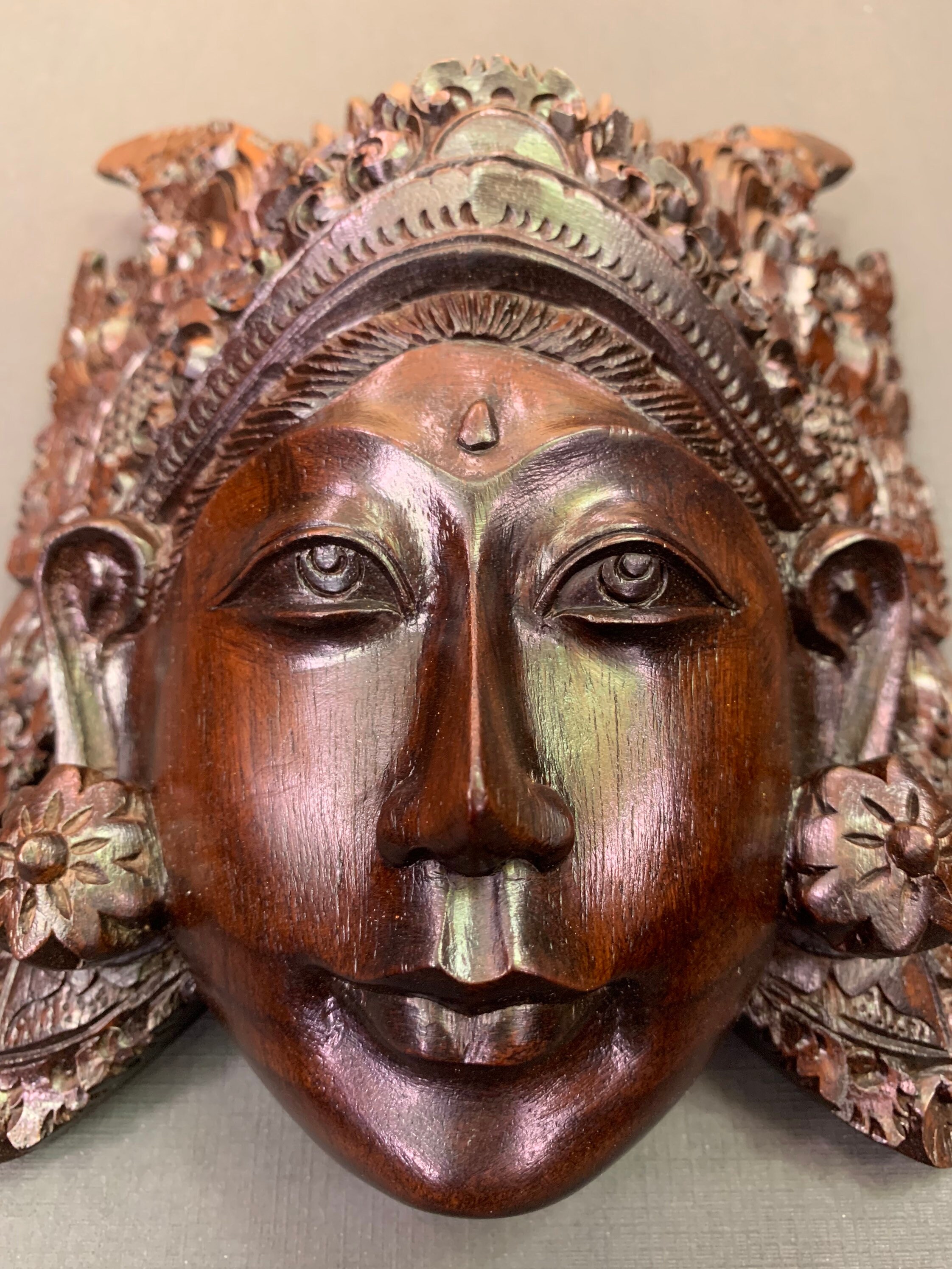 Dewi Sri Wooden Mask Devi Sri Limited Edition Balinese - Etsy