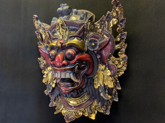 Balinese Wood Mask Giant Wooden Mask Balinese Sculpture | Etsy
