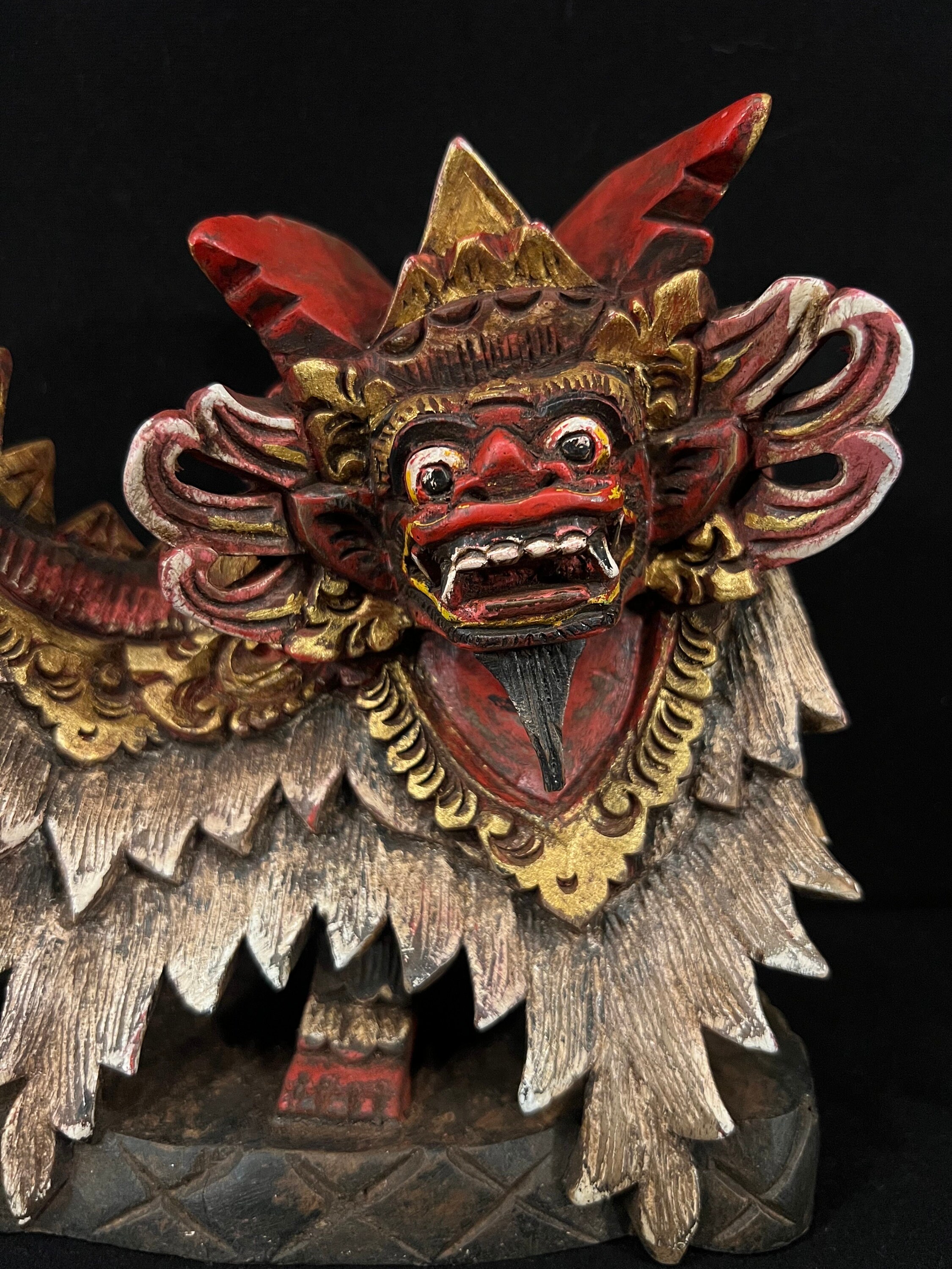 Bali Barong Wooden Carving Barong Wood Statue Wooden - Etsy