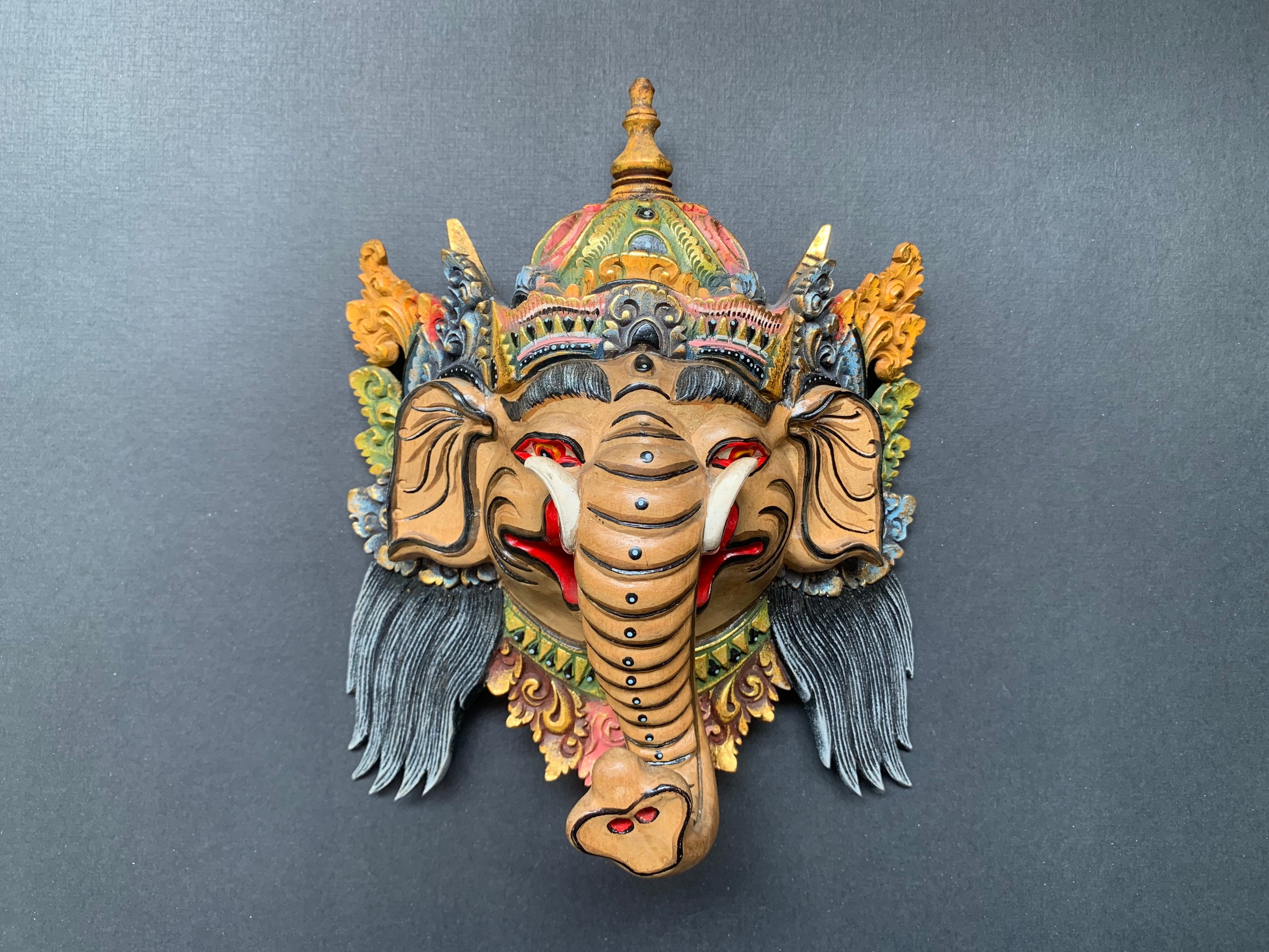 10 Ganesha Wooden Mask, Balinese Mask, Bali Mask, Lord Ganesha Mask ...