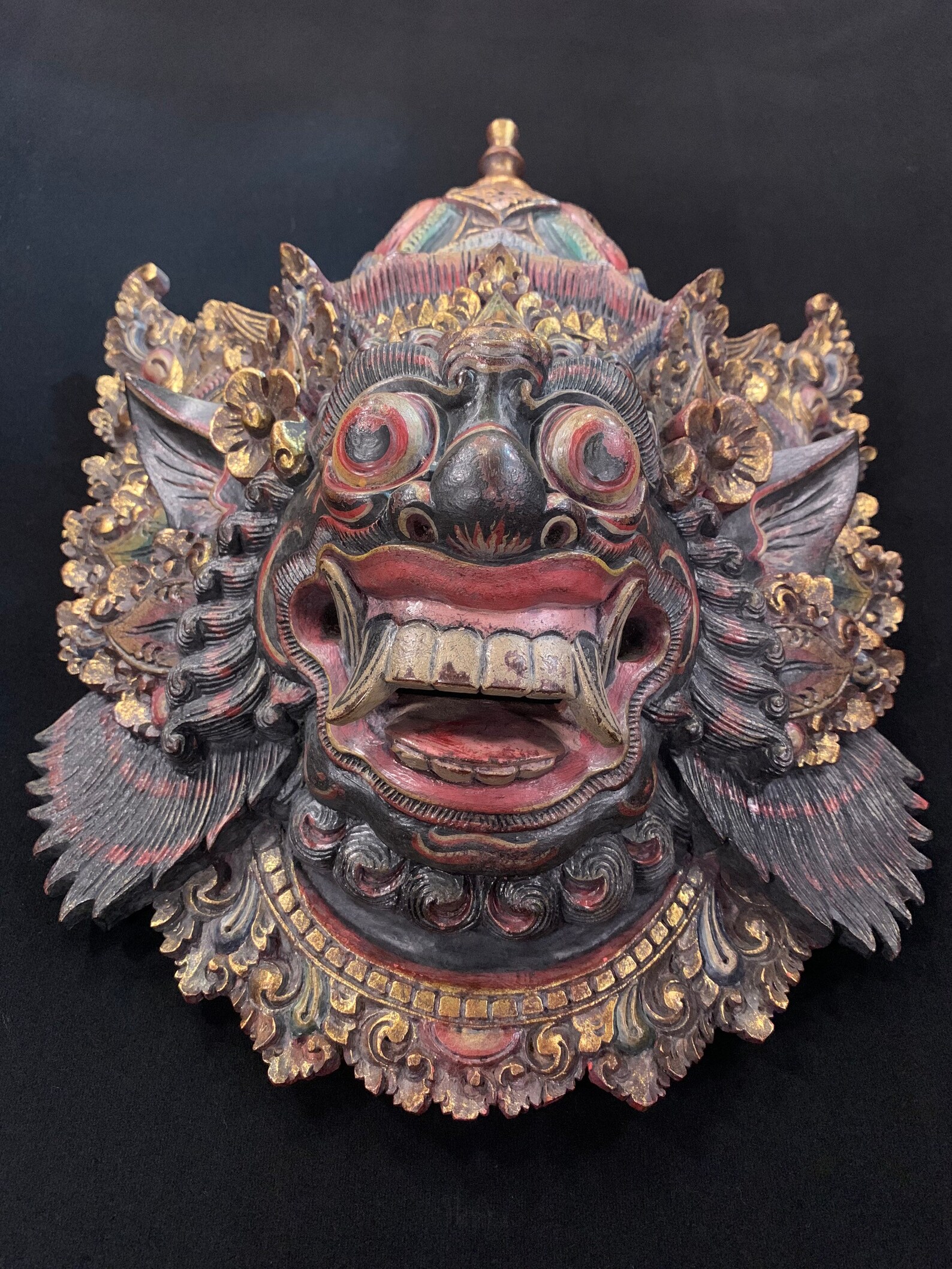 Boma Wood Balinese Mask Vintage Boma Bali Sculpture Hand Carved Home ...