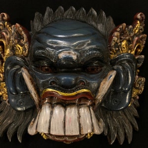 Celuluk Wooden Mask Balinese Calonarang Mask Bali Wood Wall Art Decor ...