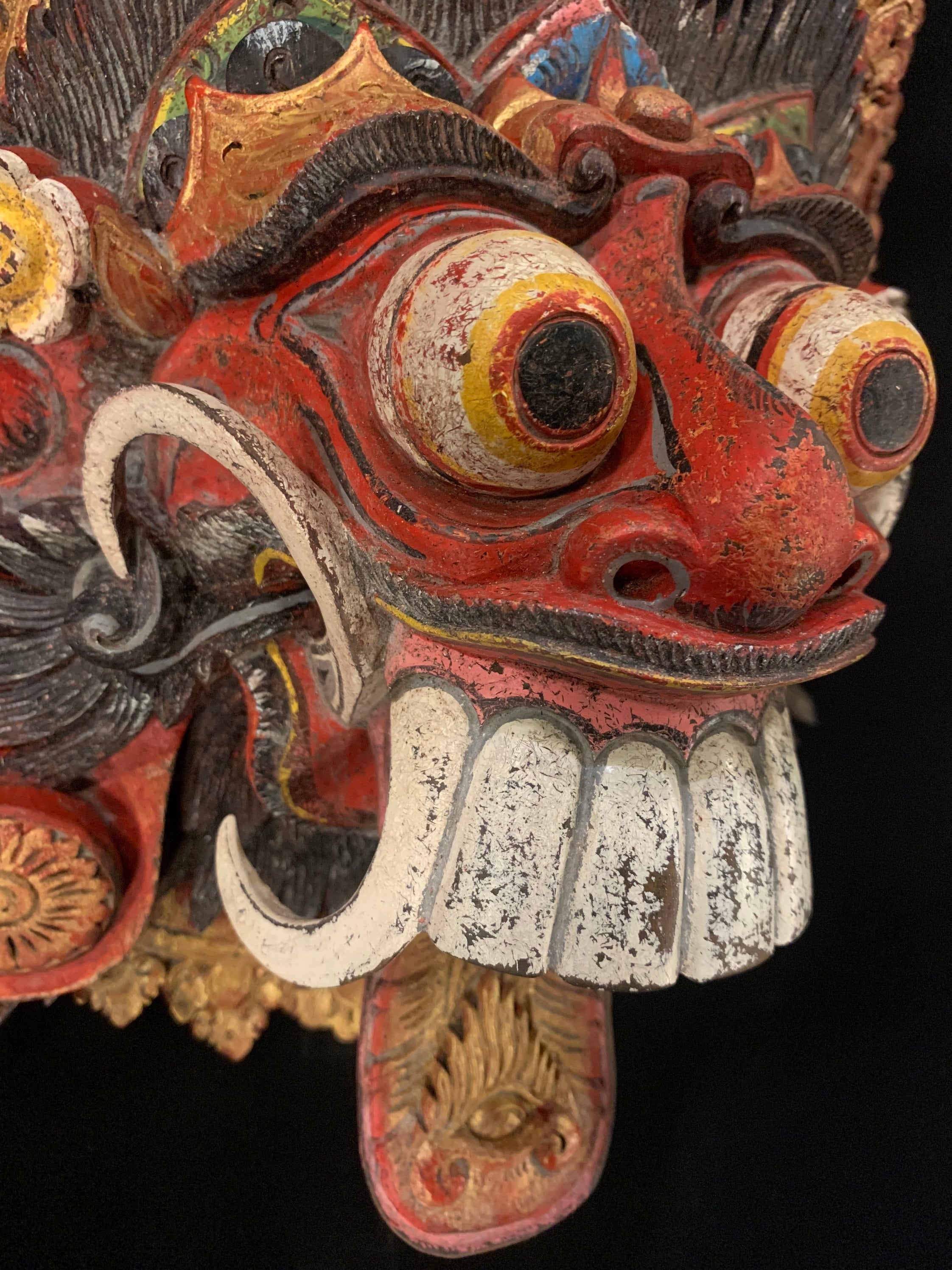 Demon Queen of Bali Sculpture Rangda Wooden Balinese Mask - Etsy