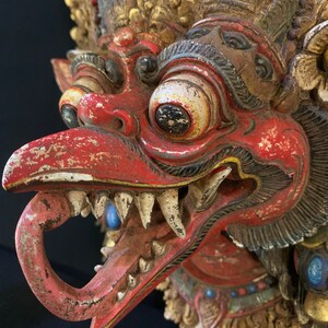 HUGE Antique Garuda Wooden Balinese Mask Paksi Bali Eagle Mask Home ...