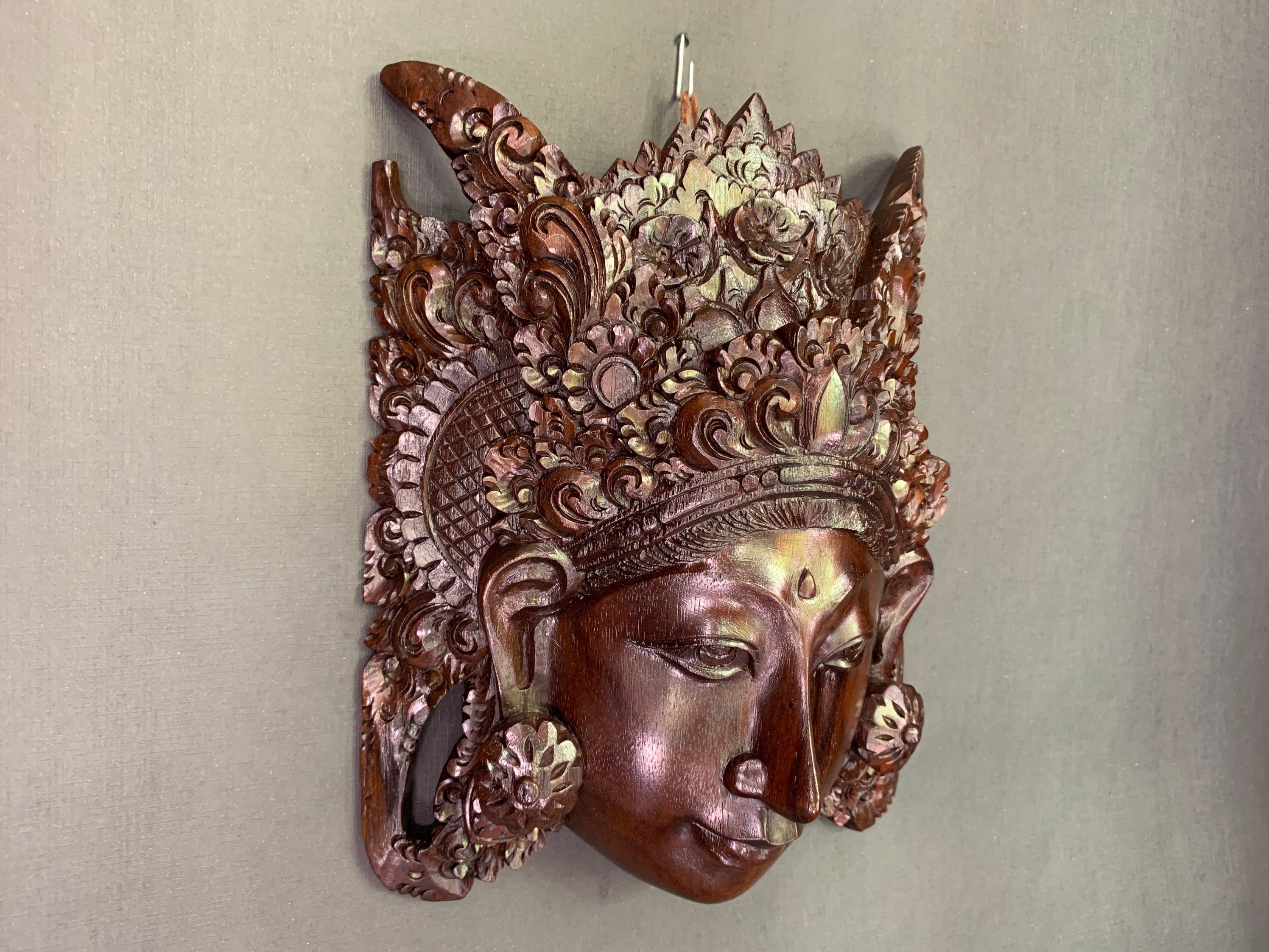 Dewi Sri Wooden Mask Devi Sri Limited Edition Balinese - Etsy