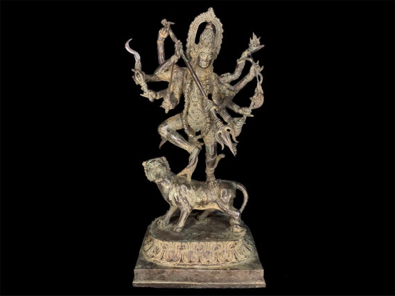 22.5 Mahakali Bronze Statue Maa Kali Figurine Hindu Goddess | Etsy