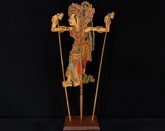 Vintage Balinese Wayang Kulit Puppet, Shadow Theater Decor (21x8 ...