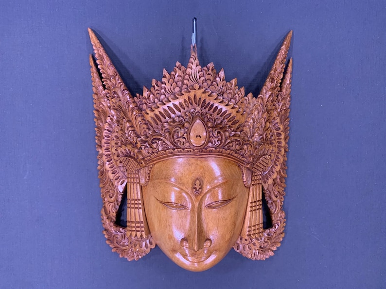 Dewi Sri Wooden Mask Devi Sri Limited Edition Balinese - Etsy