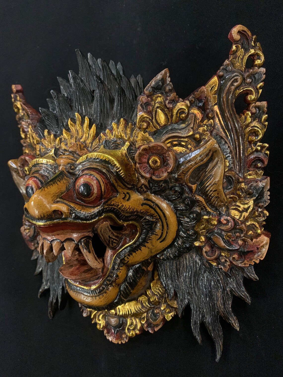 Antique Narasimha Bali Wooden Mask Balinese Lion Wood - Etsy