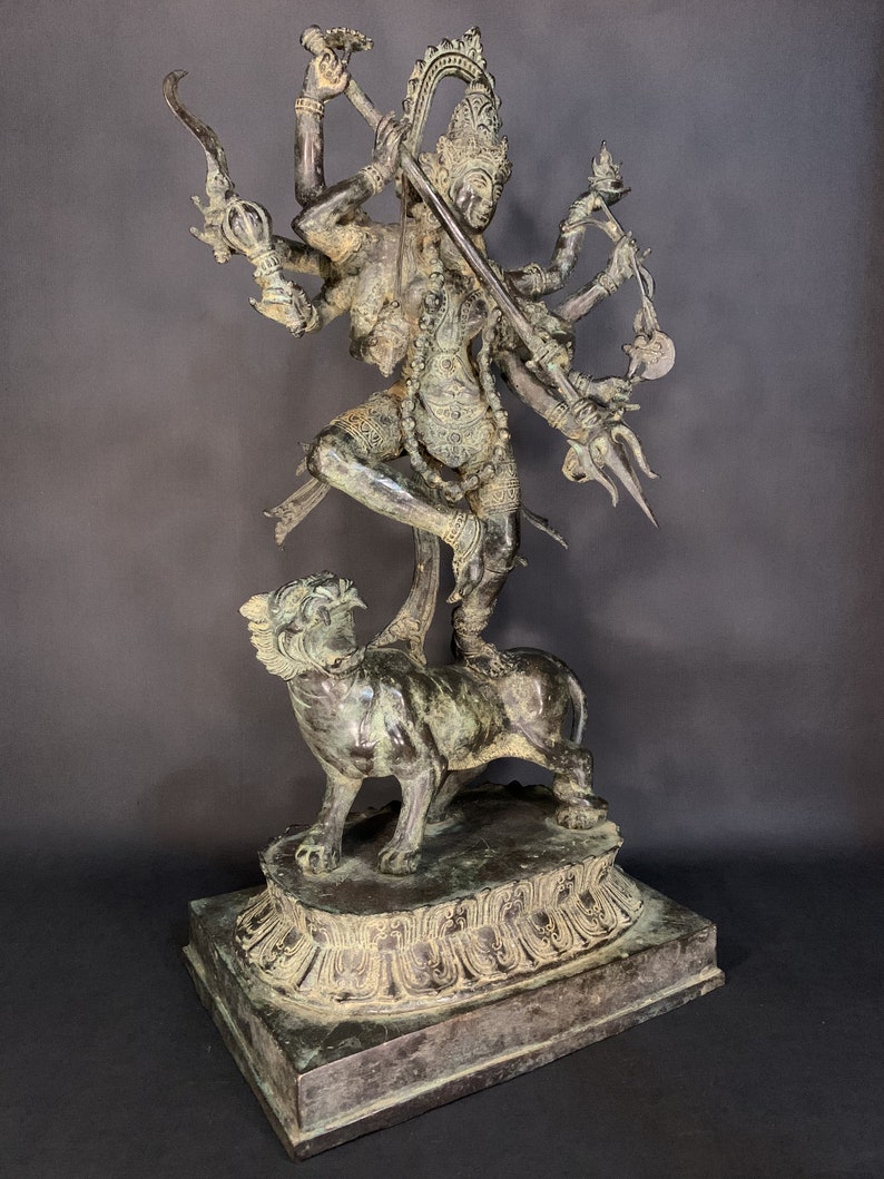 22.5 Mahakali Bronze Statue Maa Kali Figurine Hindu Goddess Mahakali ...