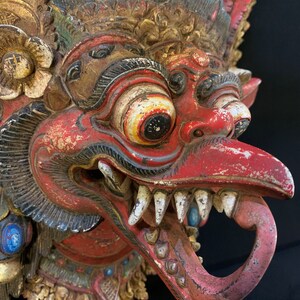 HUGE Antique Garuda Wooden Balinese Mask Paksi Bali Eagle Mask Home ...