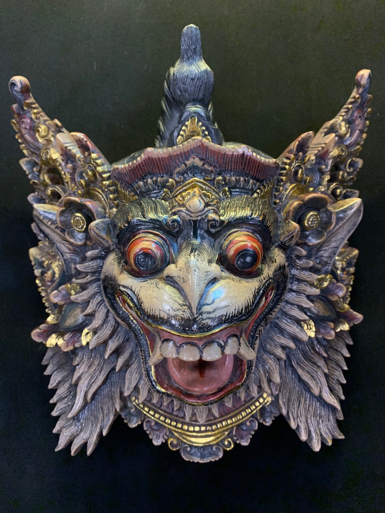 Lord Hanuman Bali Wood Mask Hanuman Balinese Wooden Sculpture - Etsy