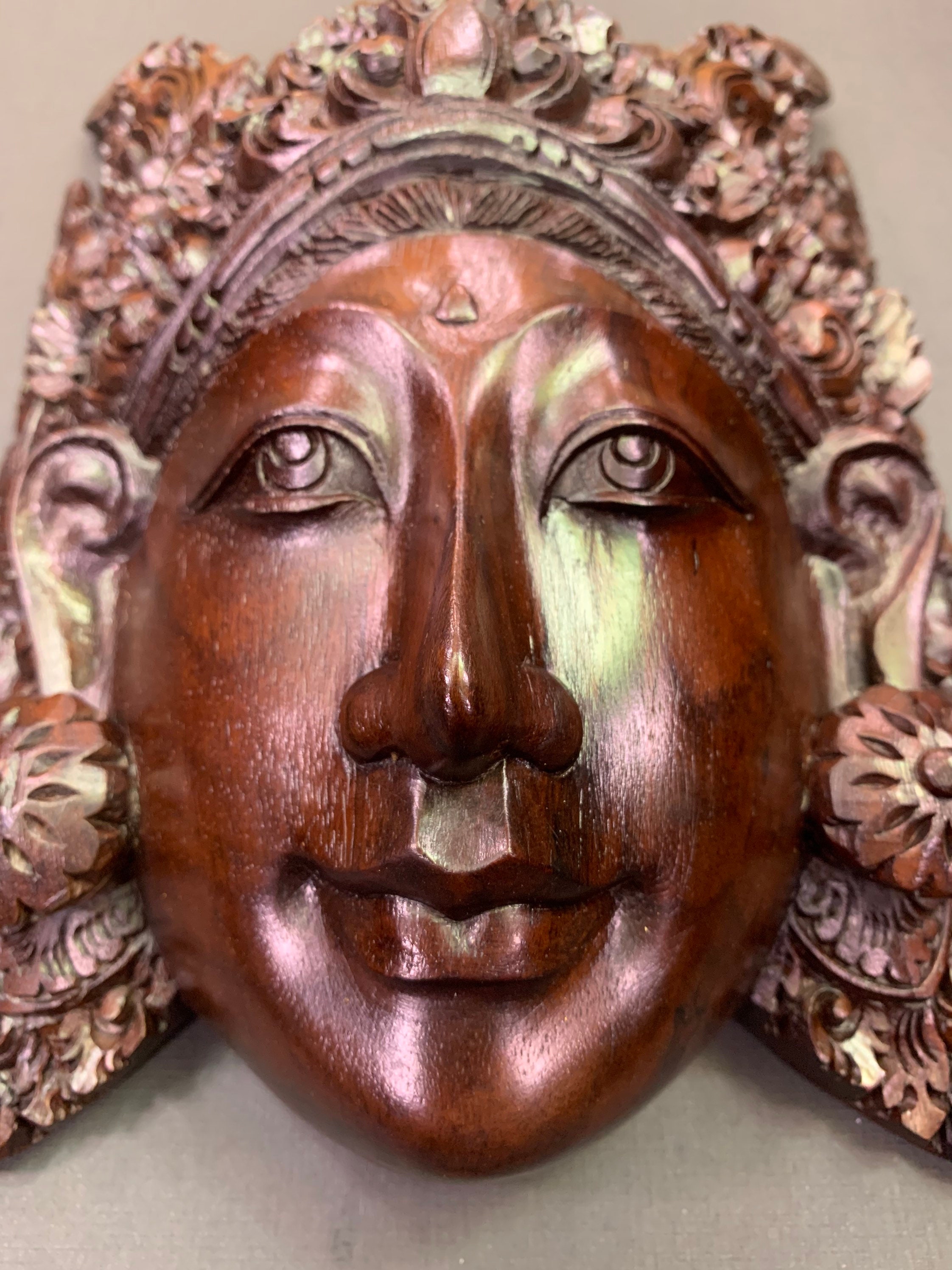 Dewi Sri Wooden Mask Devi Sri Limited Edition Balinese - Etsy