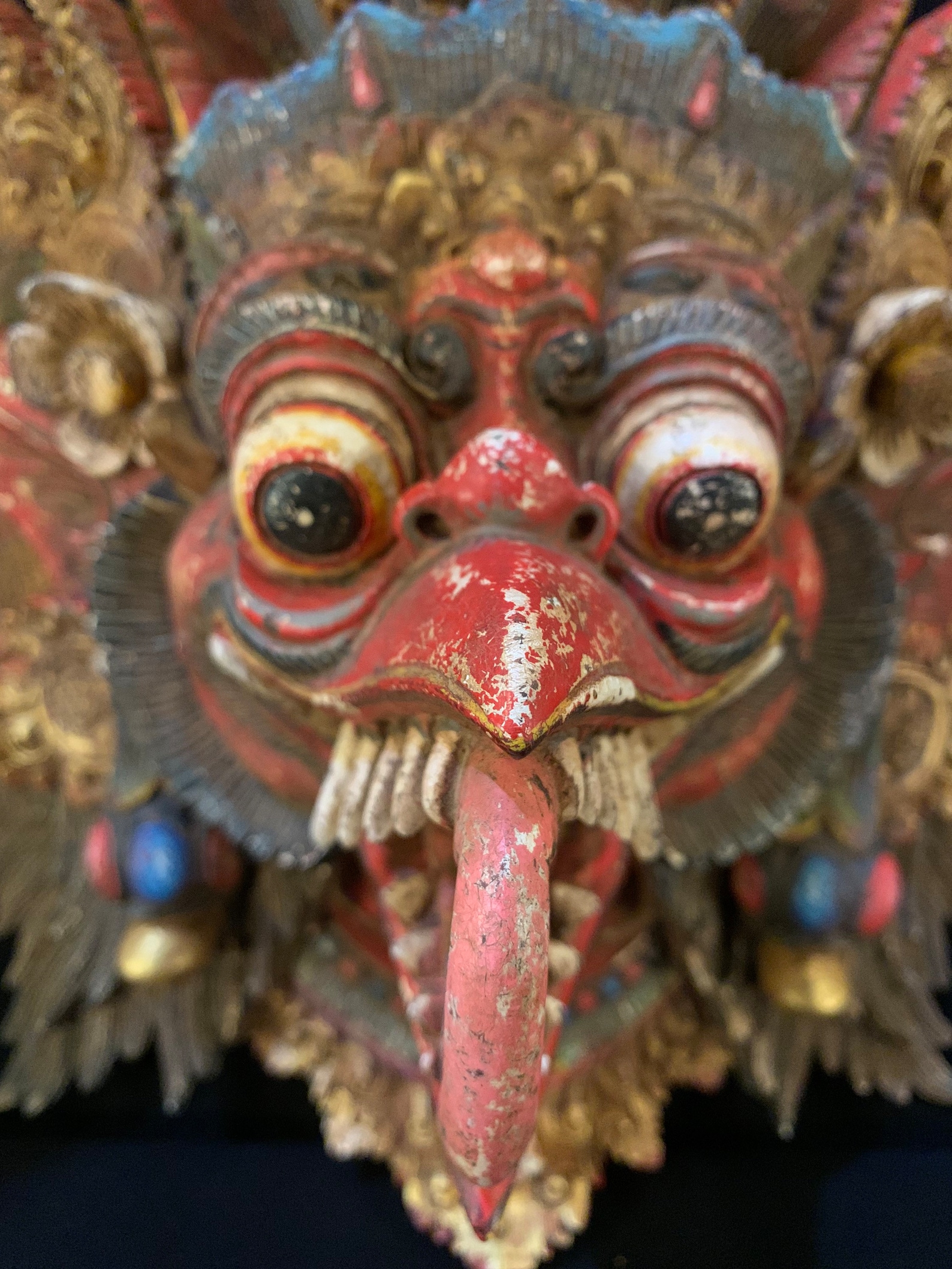HUGE Antique Garuda Wooden Balinese Mask Paksi Bali Eagle Mask Home ...
