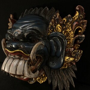 Celuluk Wooden Mask Balinese Calonarang Mask Bali Wood Wall Art Decor ...