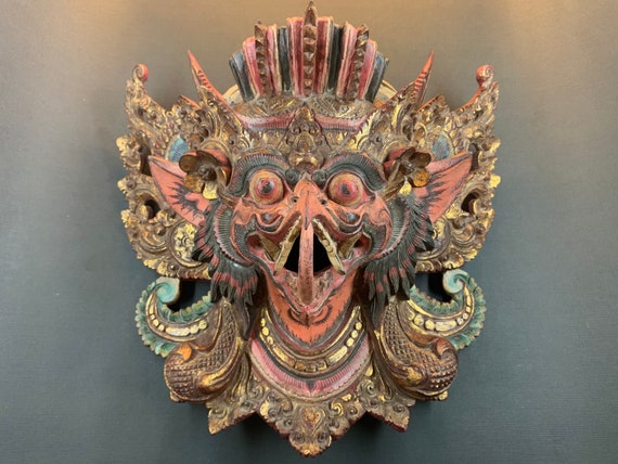 Sculpture Wall Decor Paksi Mask Garuda Wooden Mask Wooden Balinese Mask ...