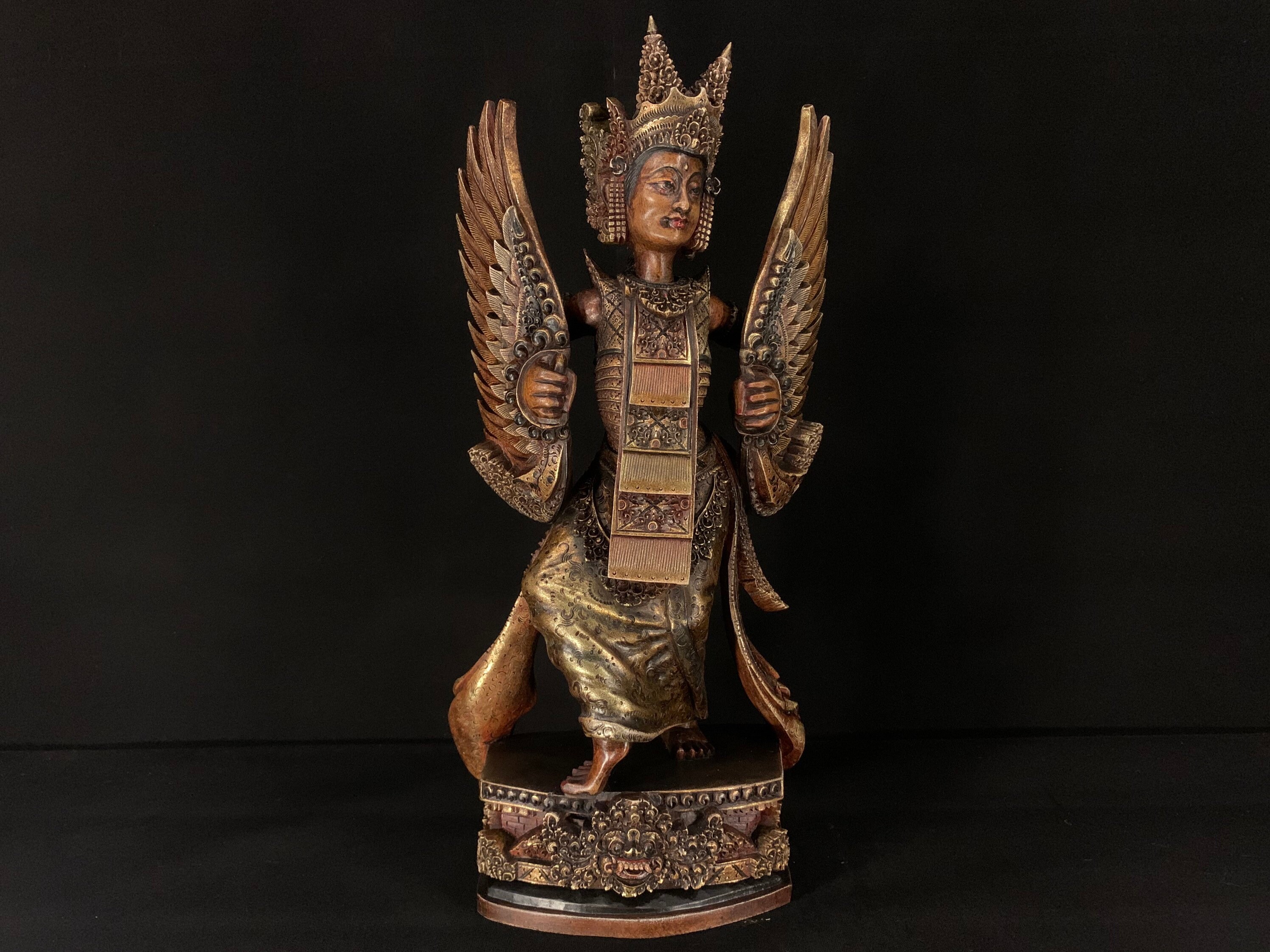 Balinese Dancer, Vintage Bali Legong Dancer, Wooden Statue, Hand ...