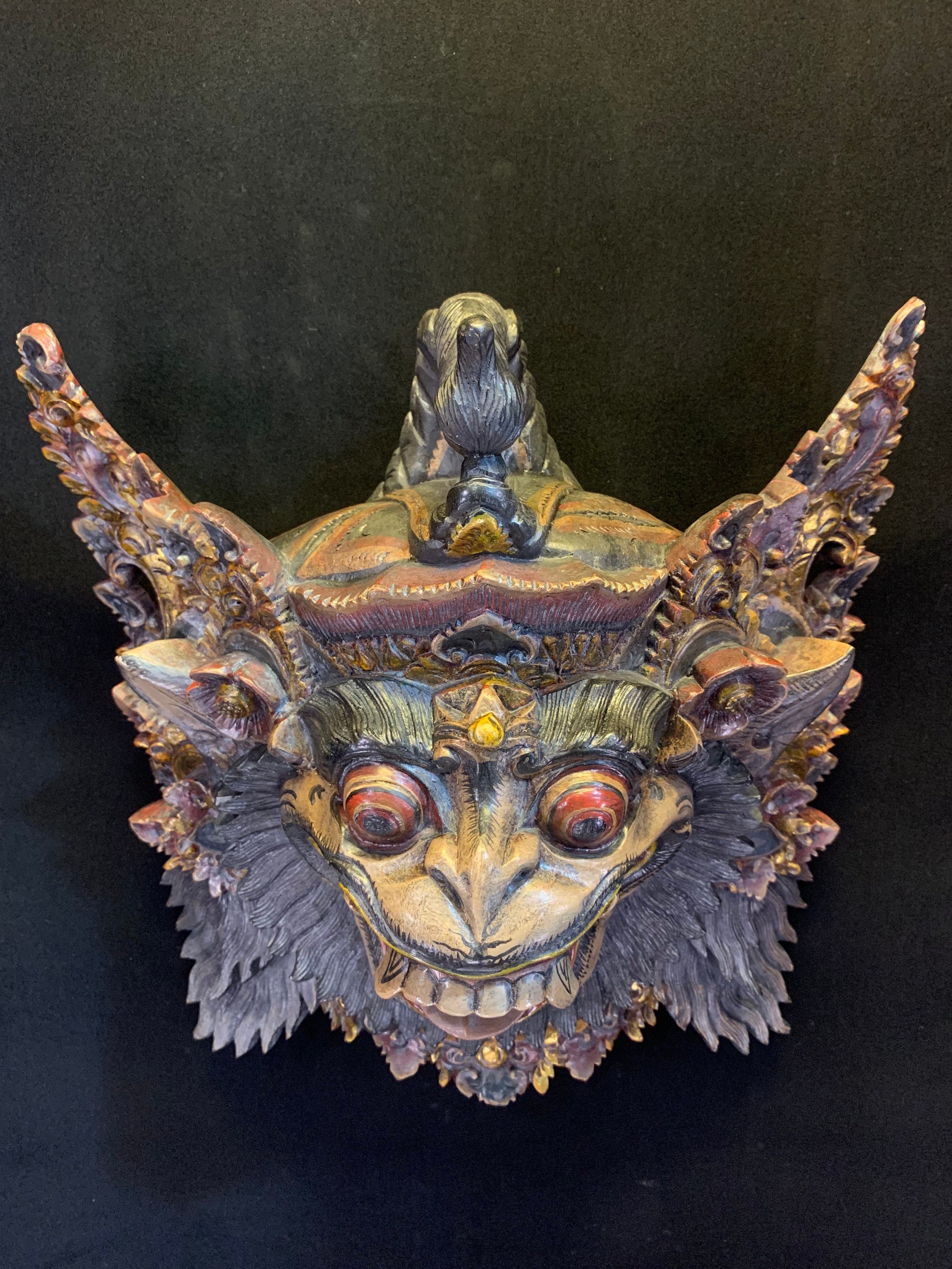 Wooden Hanuman Balinese Mask Bali Wood Mask Home Decor Wall Art Decor ...