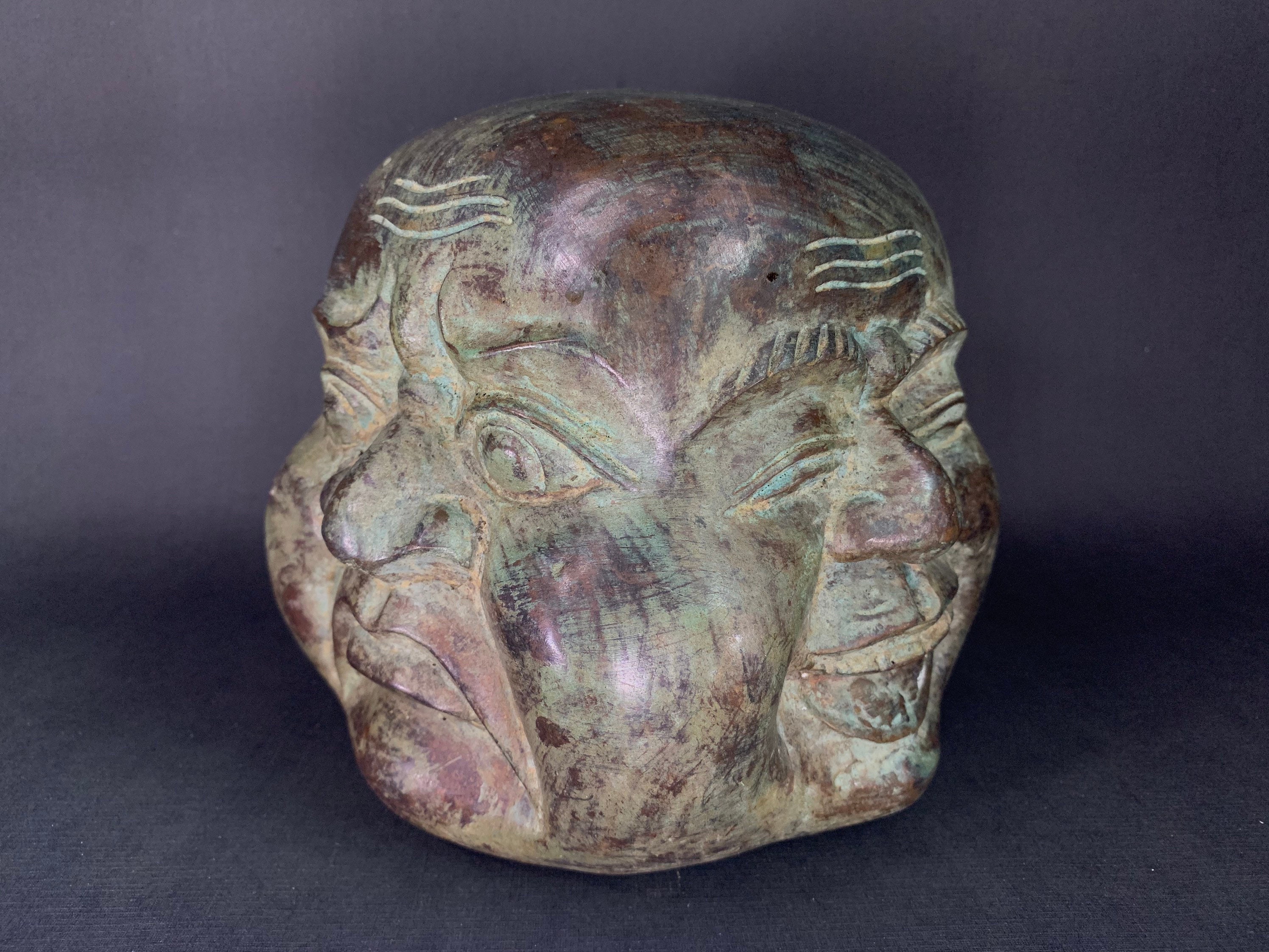 Buddha Head Bronze Statue 4 Faces Buddha Sculpture Buddha Figurine Home ...