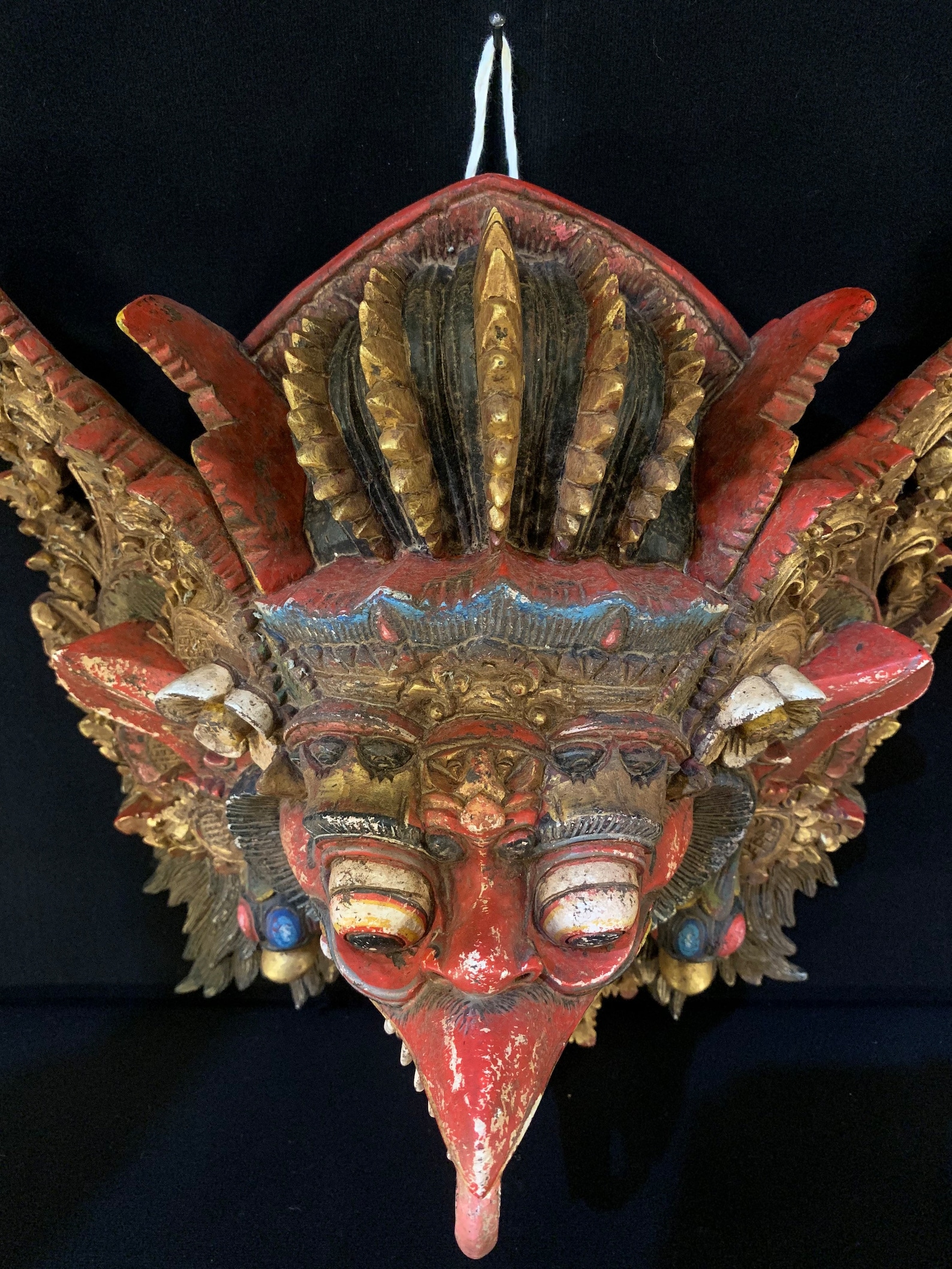 HUGE Antique Garuda Wooden Balinese Mask Paksi Bali Eagle Mask Home ...