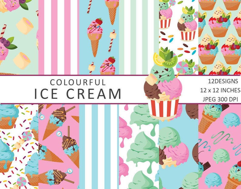 Digital Paper Printable Cupcake Collage Pack Print at - Etsy