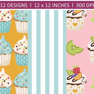 Digital Paper Printable Cupcake Collage Pack Print at - Etsy