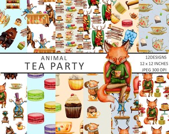 Animal Tea Party - Etsy