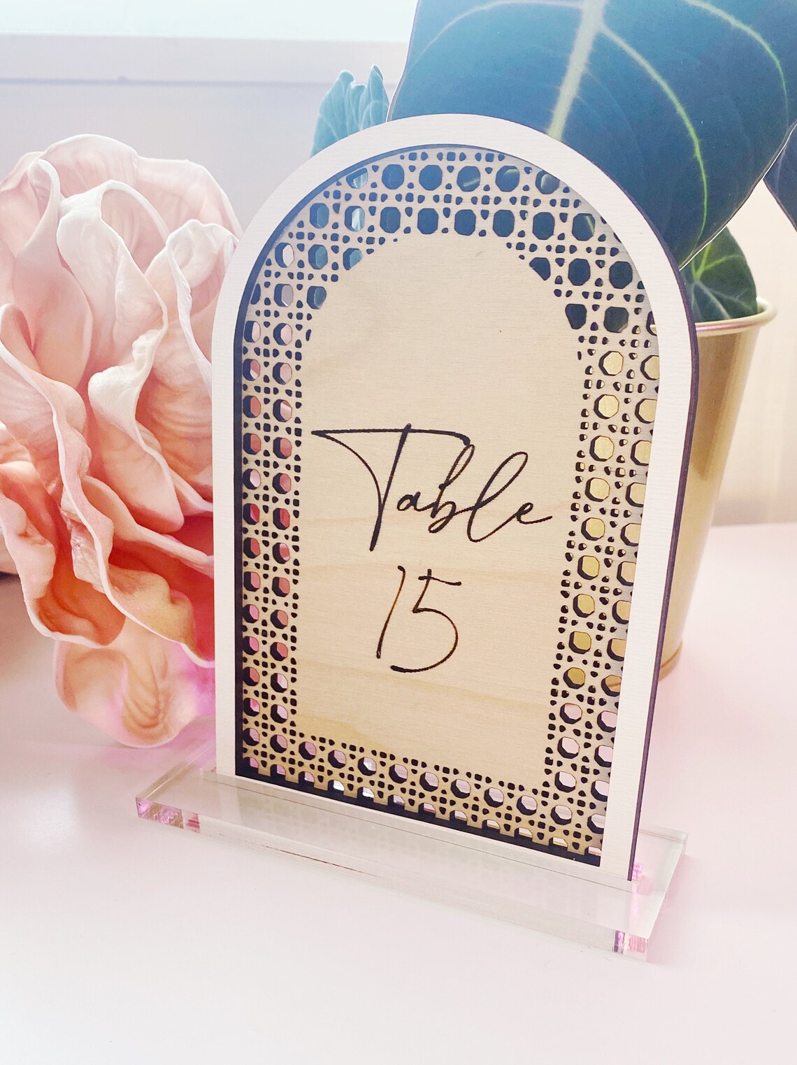 Rattan Table Numbers Wedding Decor Boho Retro - Etsy