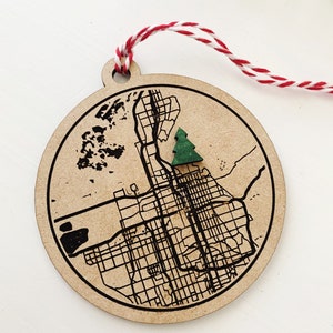 Engraved Map Ornament - Personalized - Christmas - First Christmas - Etsy