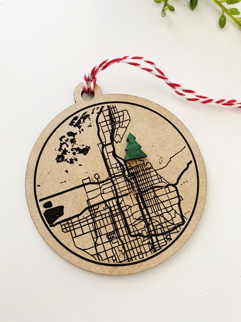 Engraved Map Ornament - Personalized - Christmas - First Christmas - Etsy