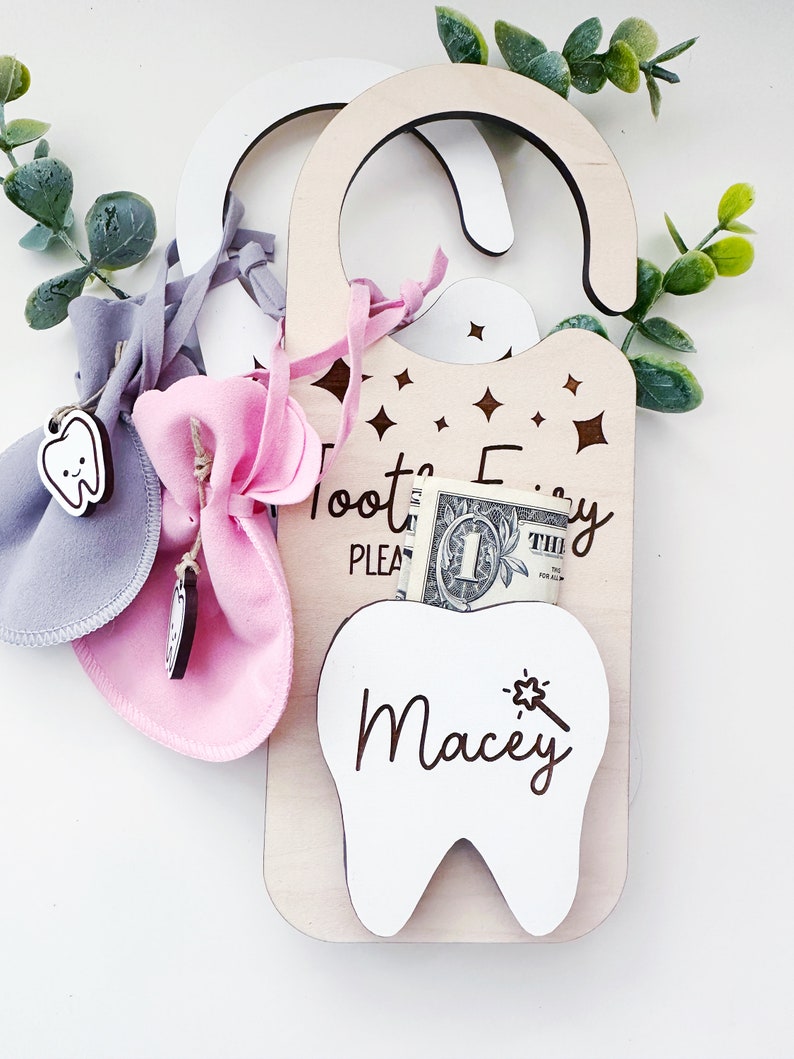 Tooth Fairy Money Holder - Tooth Holder - Door Hanger - Tooth Pouch - Etsy