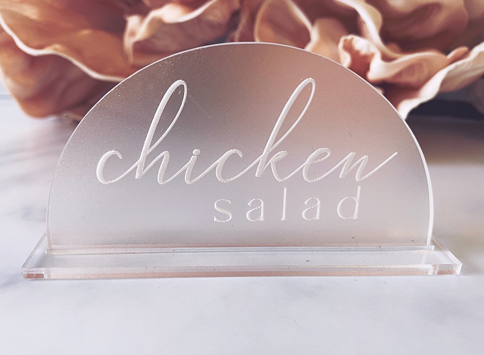 Wedding Food Table Signs Boho Classy Translucent Frosted - Etsy