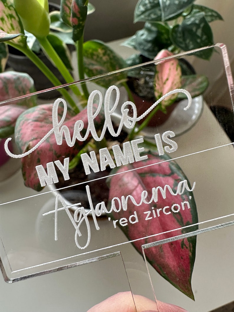 Plant Name Tag Plant Identification Plant Parent Hello - Etsy