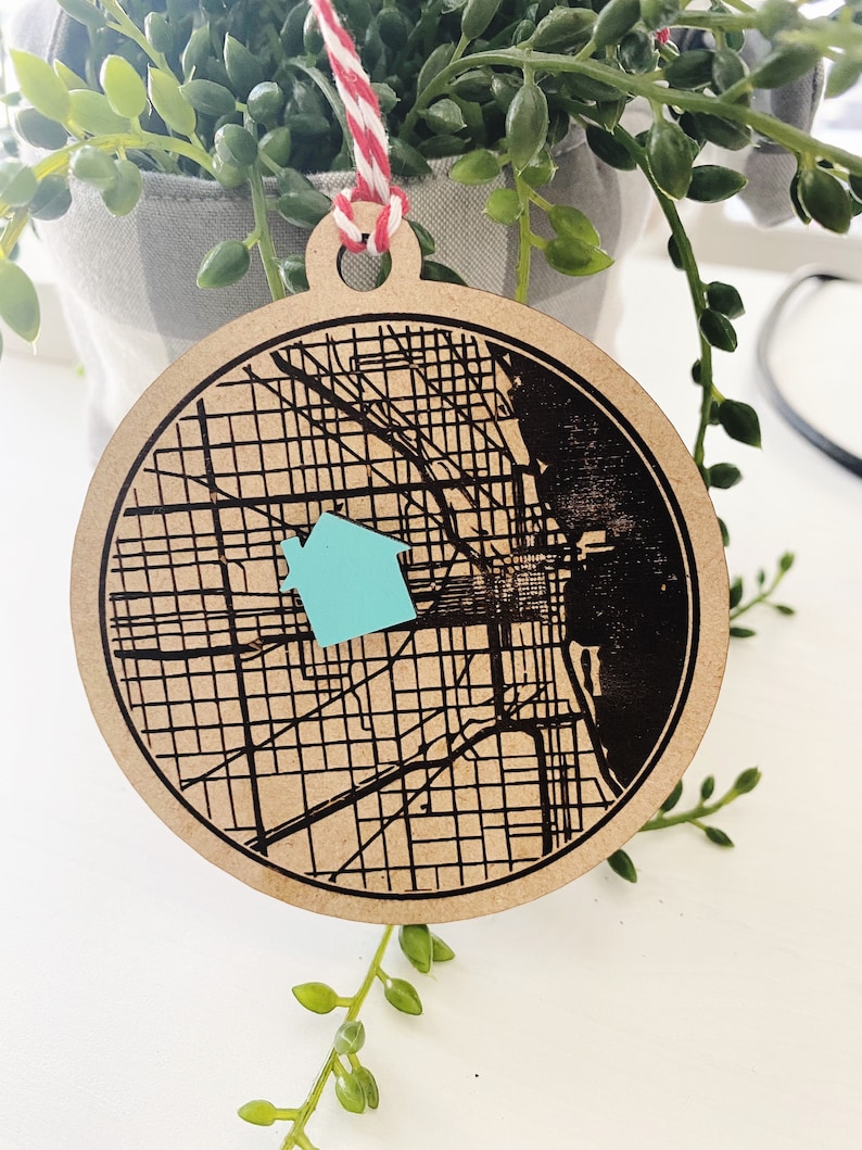 Engraved Map Ornament - Personalized - Christmas - First Christmas - Etsy